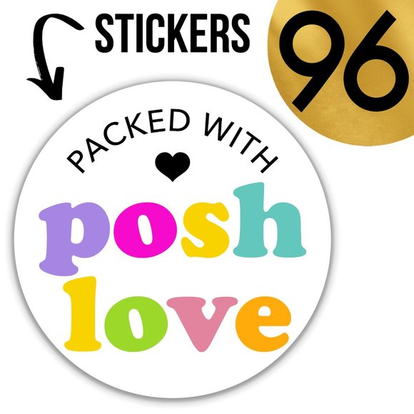 majesticfeline | Office | 96 Posh Packaging Stickers Labels Poshmark ...